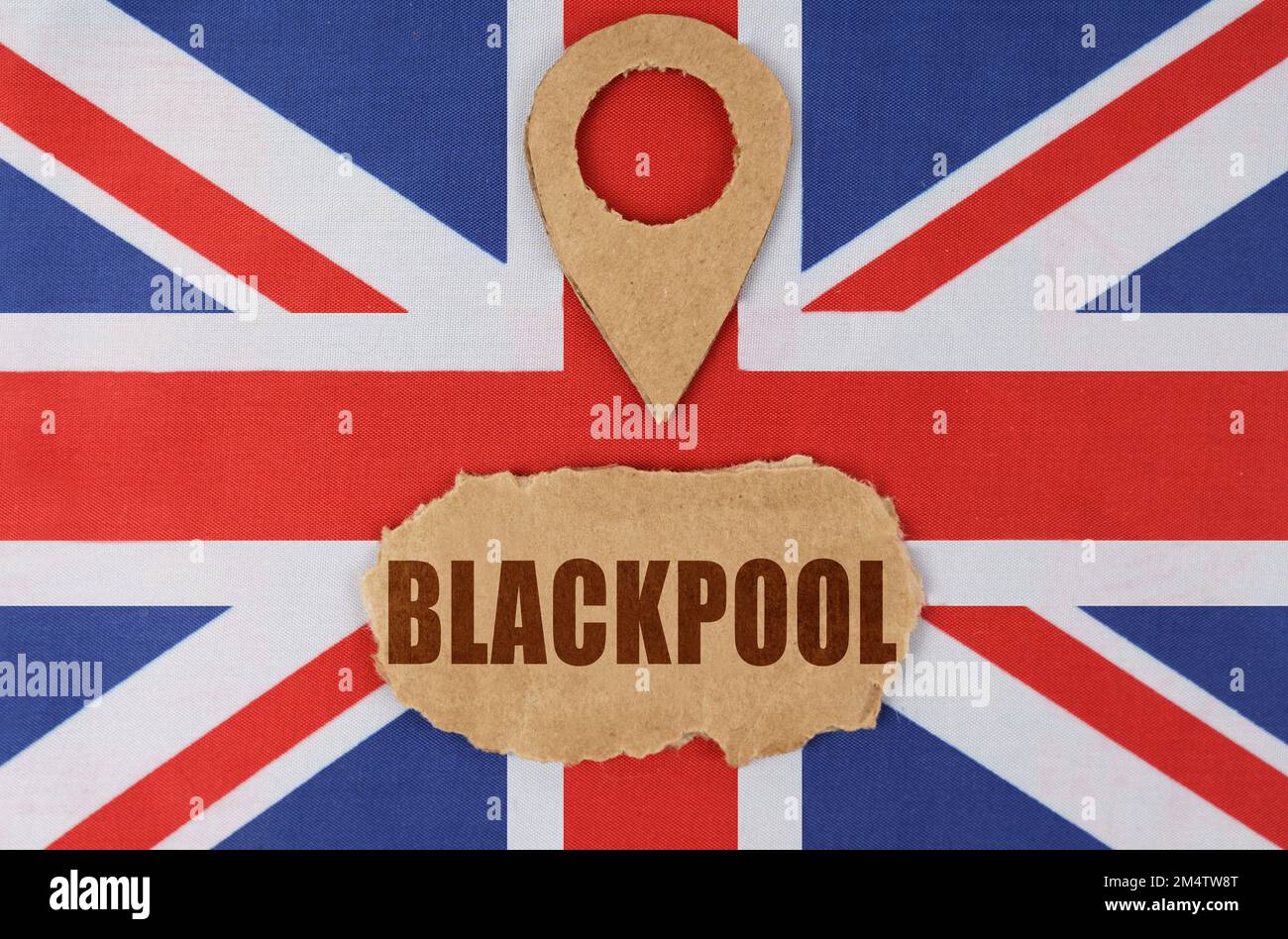 Travel concept. On the flag of Great Britain lies a symbol of ...
