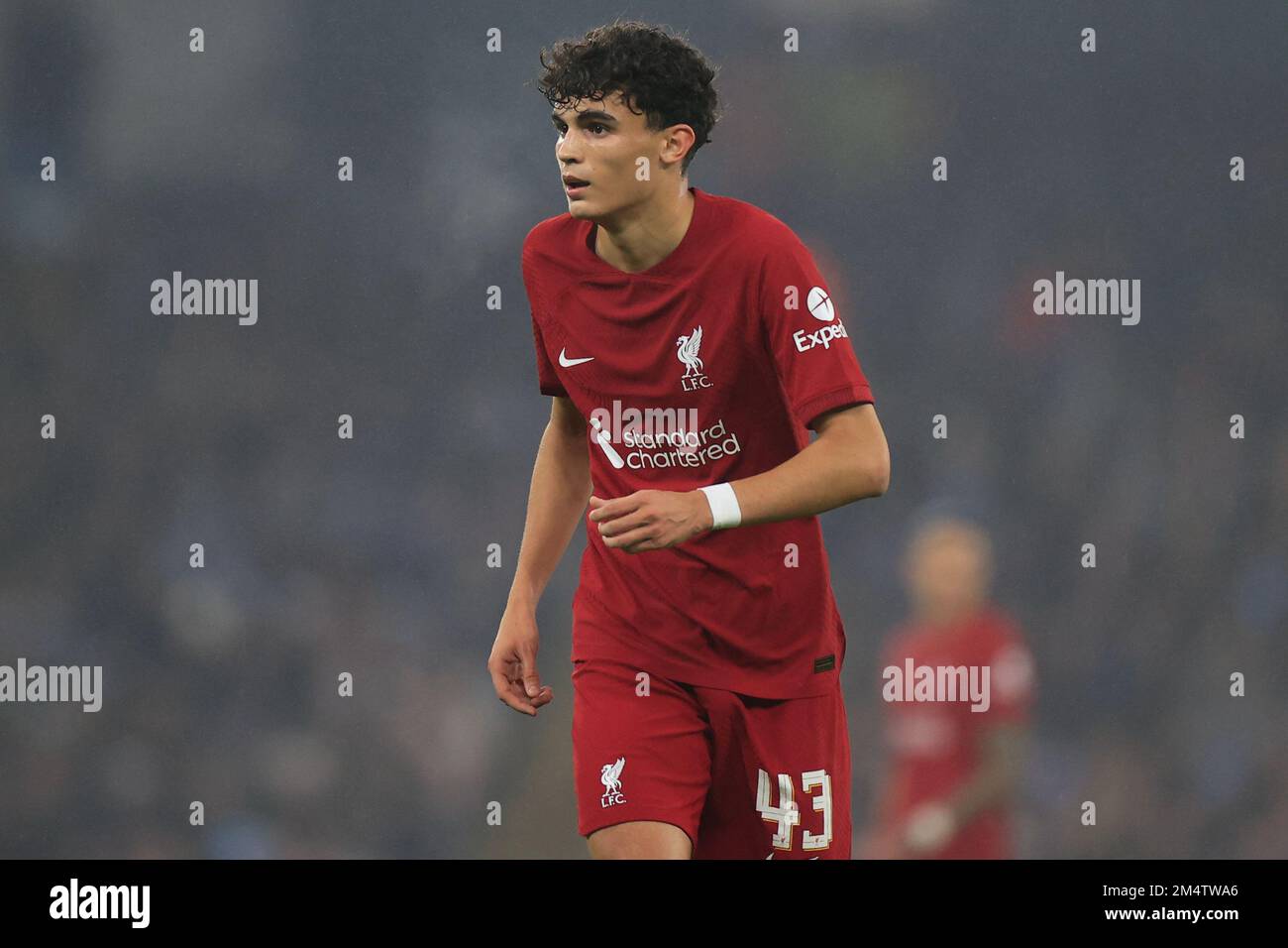 Stefan Bajcetic #43 of Liverpool during the Carabao Cup Fourth Round ...