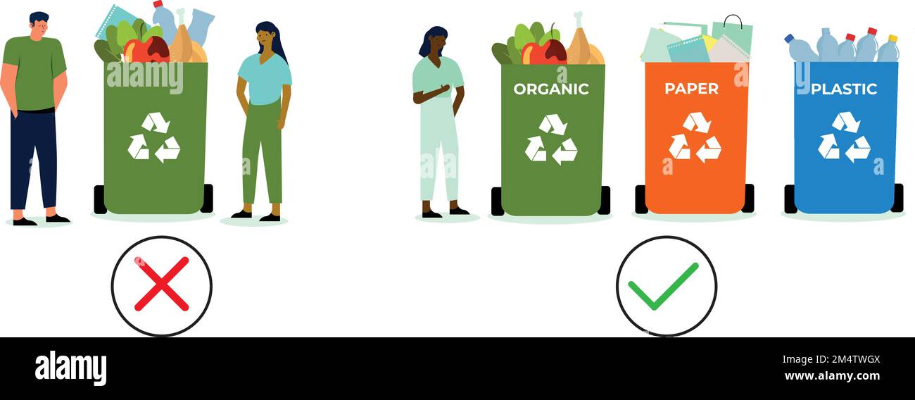 A vector illustration of characters reducing food waste Stock Vector ...