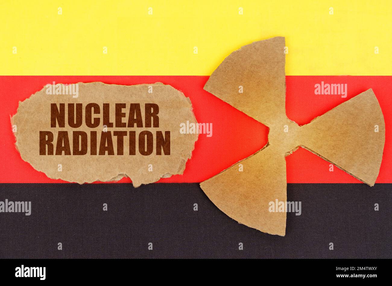 The concept of industry and radiation. On the flag of Germany, the ...
