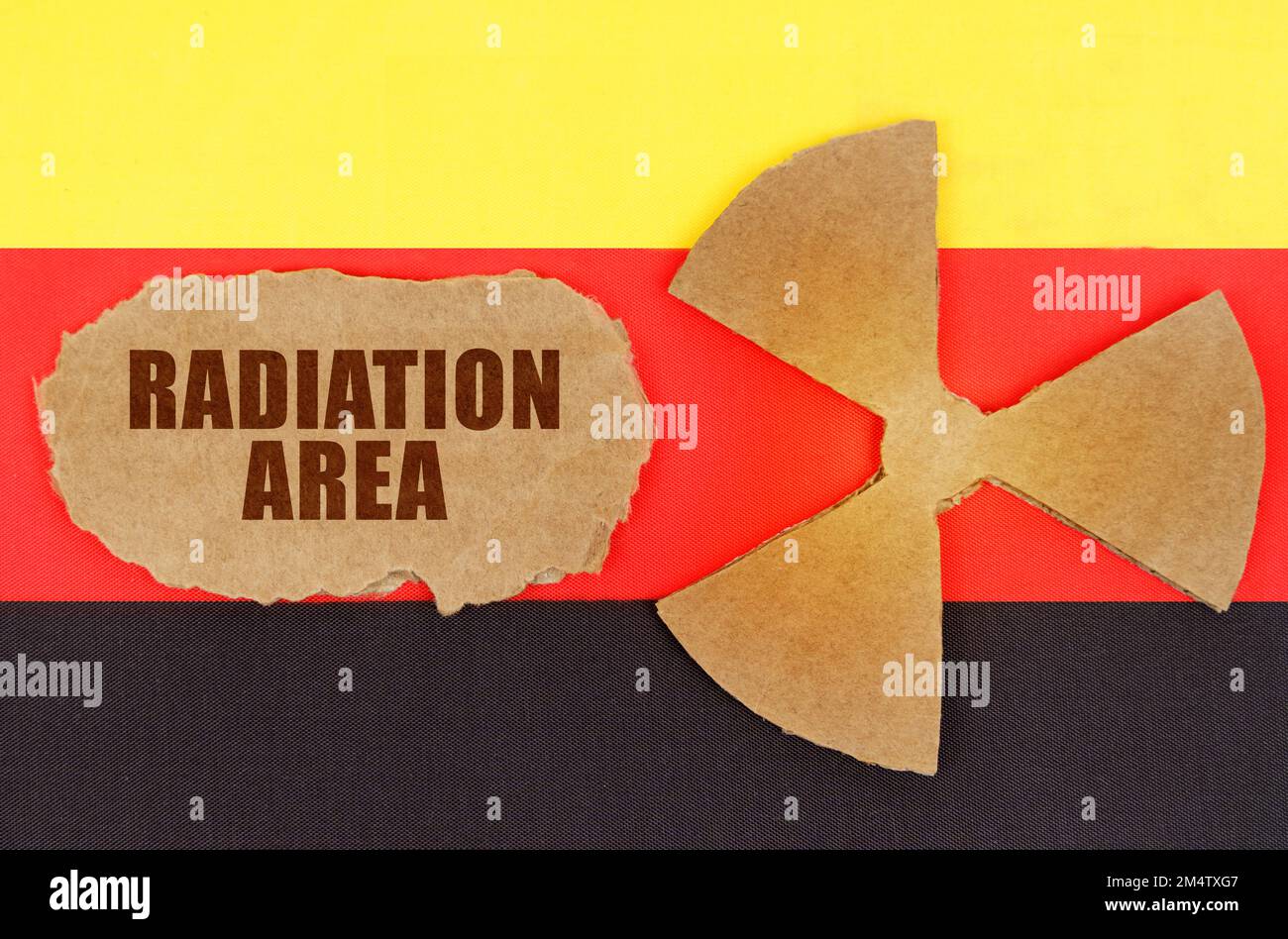 The concept of industry and radiation. On the flag of Germany, the ...