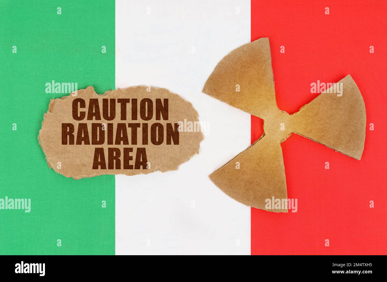 The concept of industry and radiation. On the flag of Italy, the symbol ...