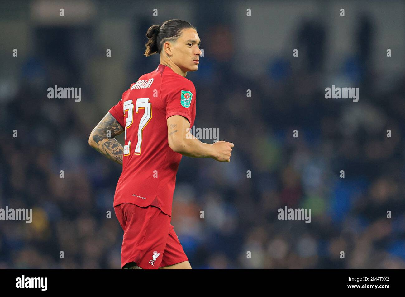 Manchester, UK. 22nd Dec, 2022. Darwin Nunez #27 of Liverpool during ...