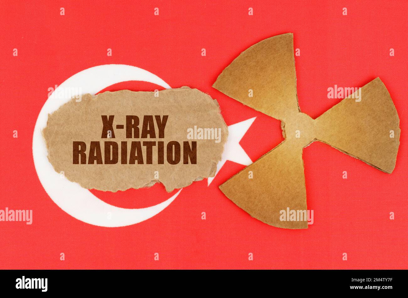 The concept of industry and radiation. On the flag of Turkey, the ...