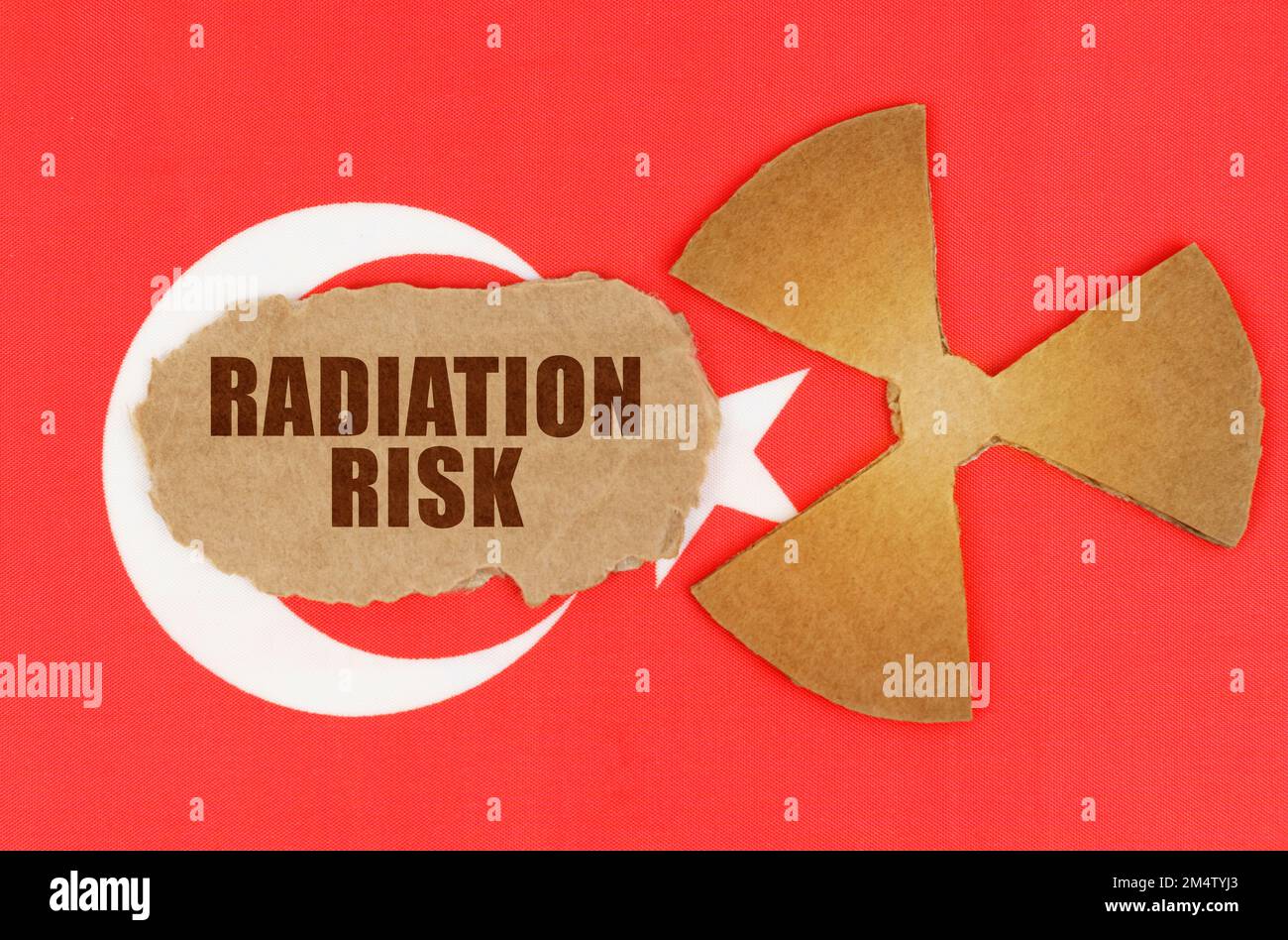 The concept of industry and radiation. On the flag of Turkey, the ...
