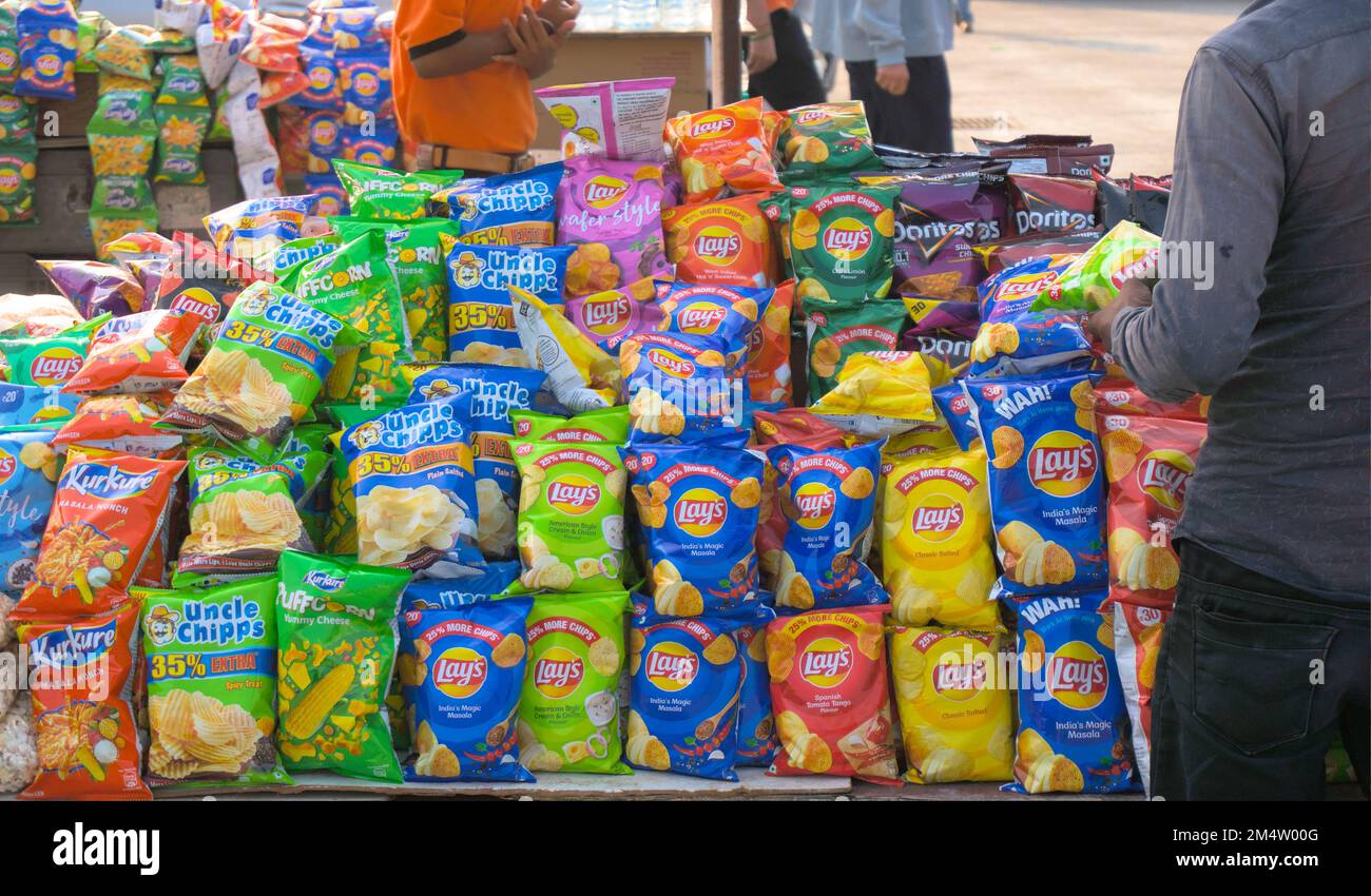 Potato chips stand hi-res stock photography and images - Alamy