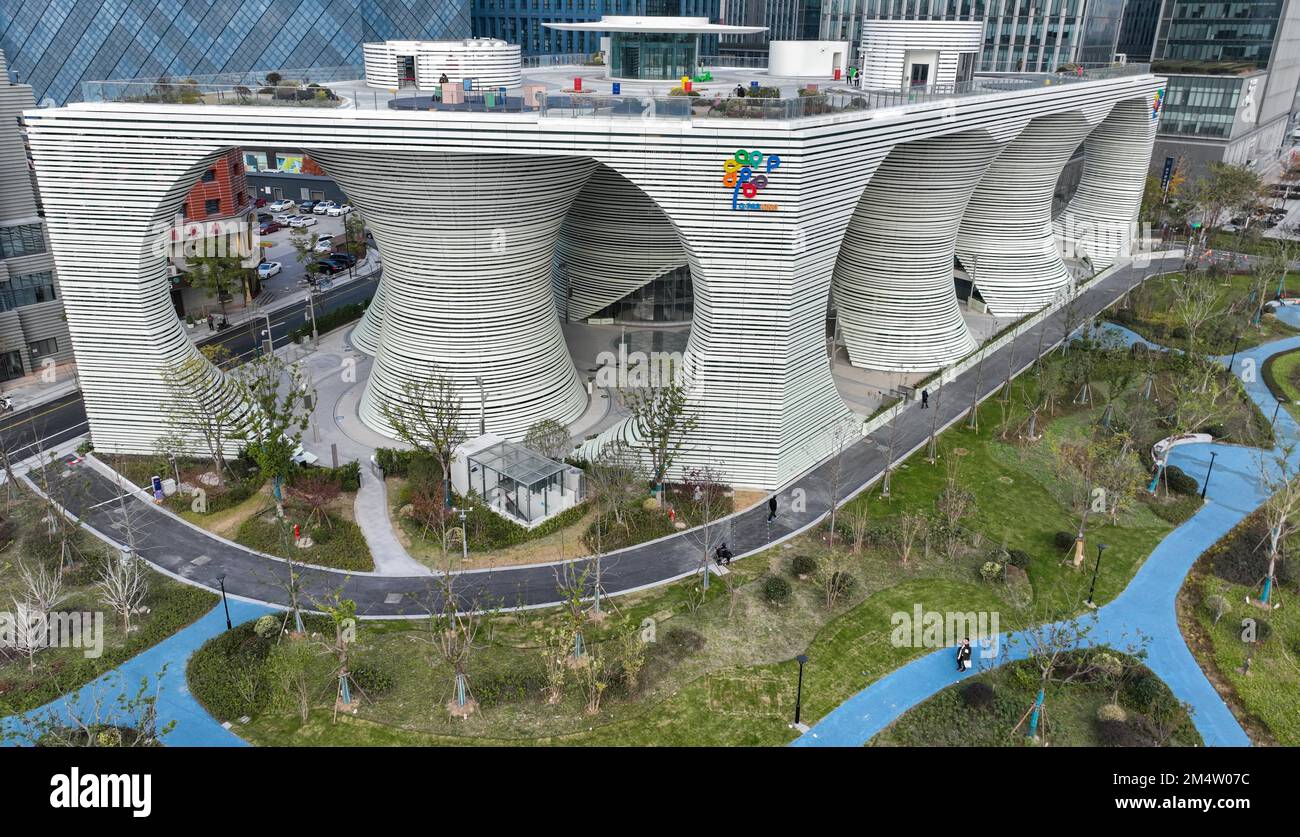 Aerial photo shows the "future parking lot" Dragonfly Park in Hangzhou ...