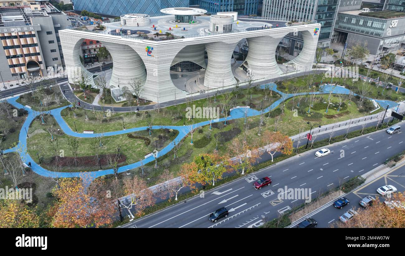 Aerial photo shows the "future parking lot" Dragonfly Park in Hangzhou ...