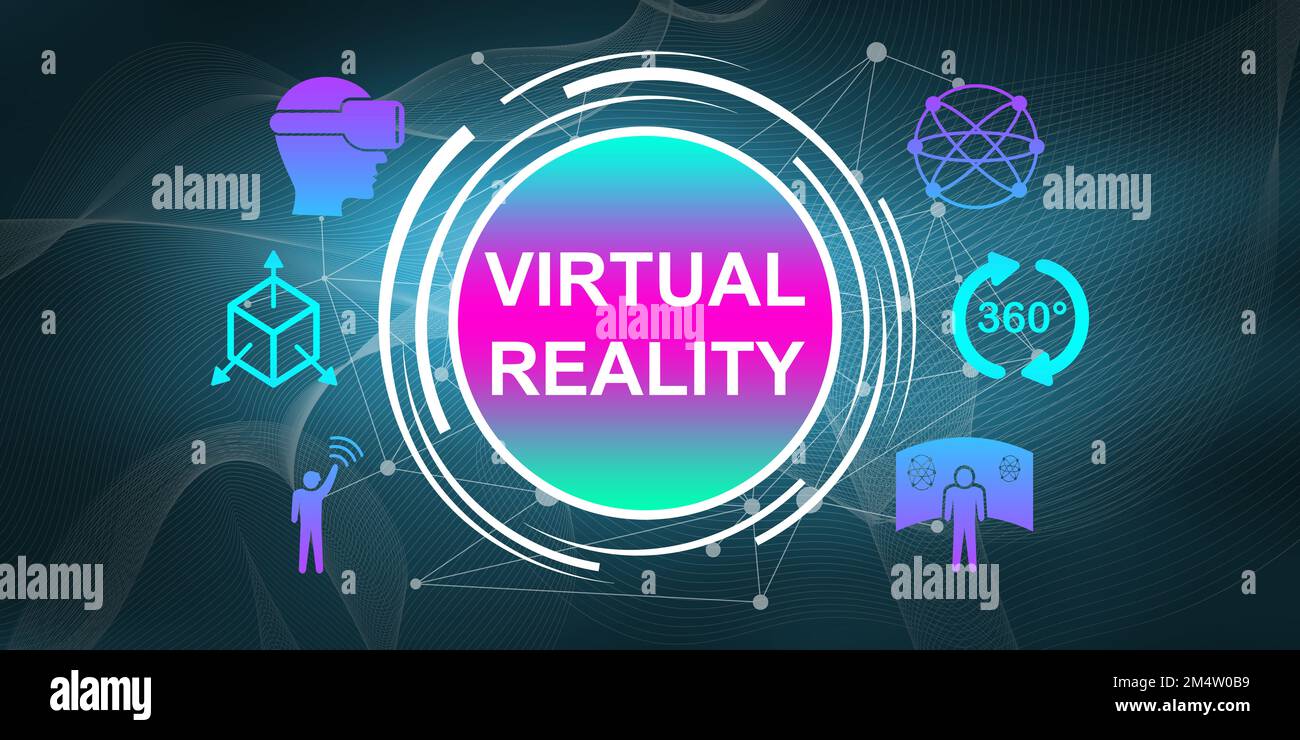 Illustration of a virtual reality concept Stock Photo - Alamy