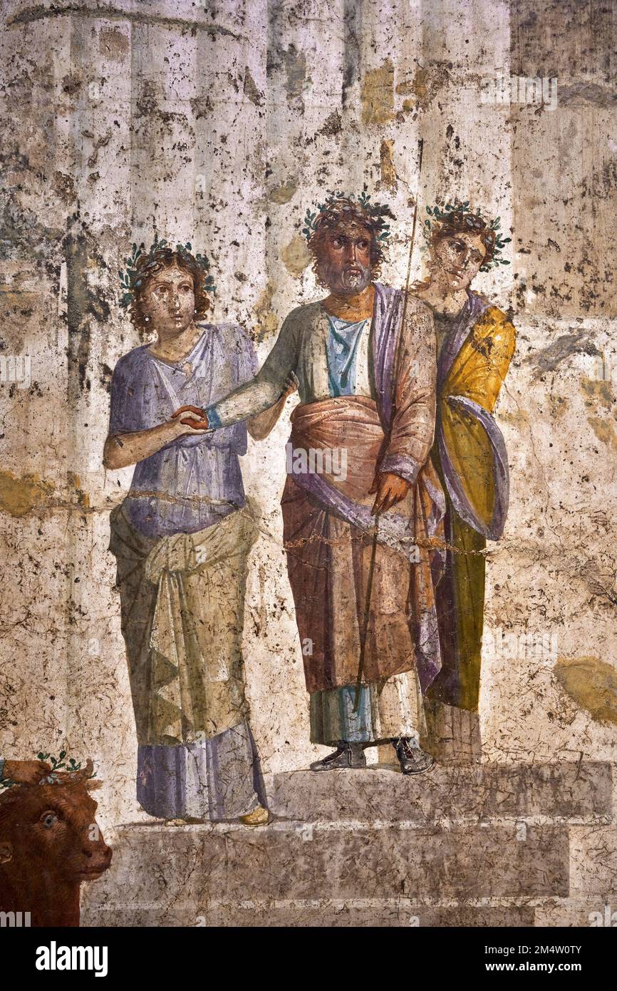particolare da “ Giasone e Pelia “ - affresco - Pompei, Casa di Giasone ...