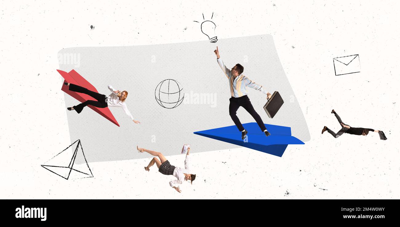 Contemporary art collage. Conceptual design. Professional chaos ...