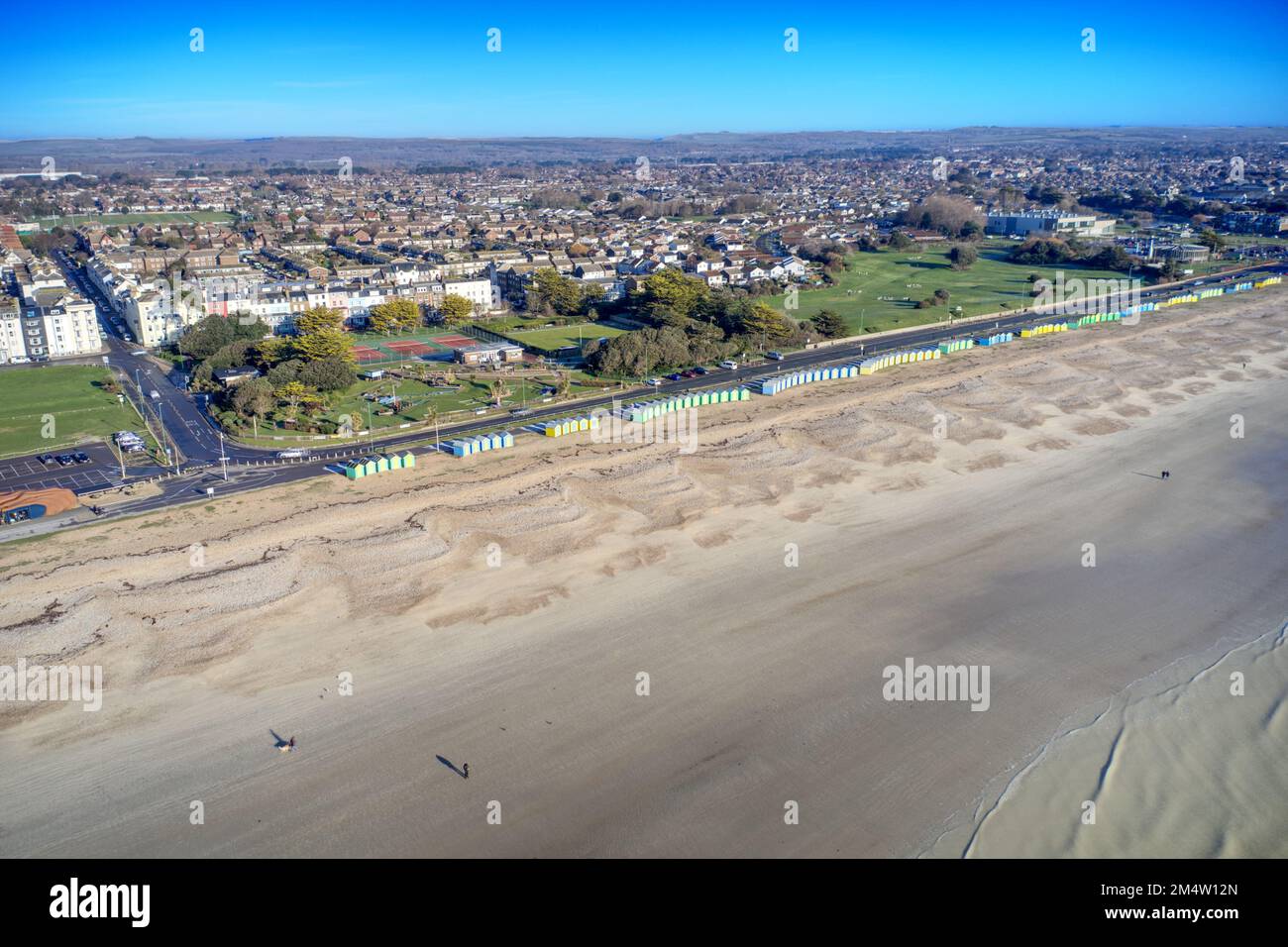 Littlehampton East Beach with Norfolk Gardens in the background, where ...