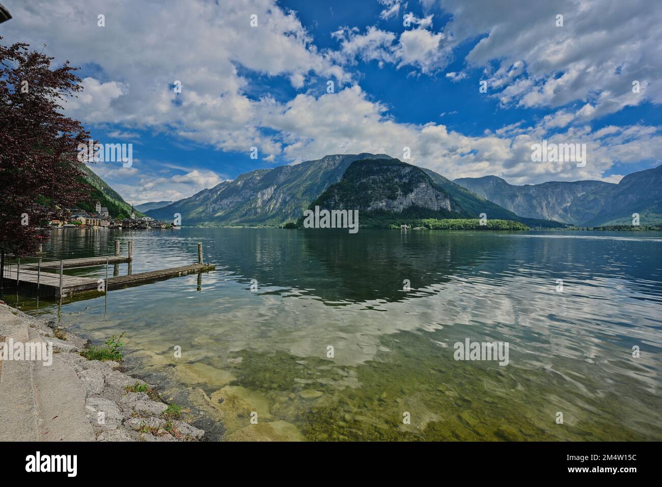 Aerial view hallstatter lake in hi-res stock photography and images - Alamy