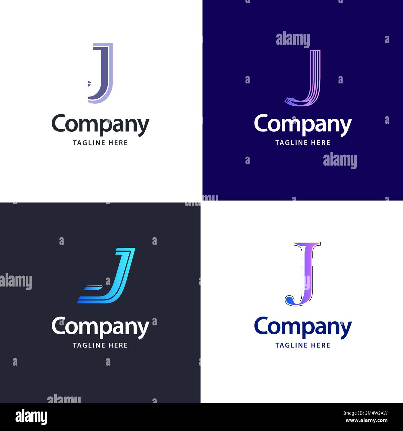 J minimalistic logo hi-res stock photography and images - Alamy