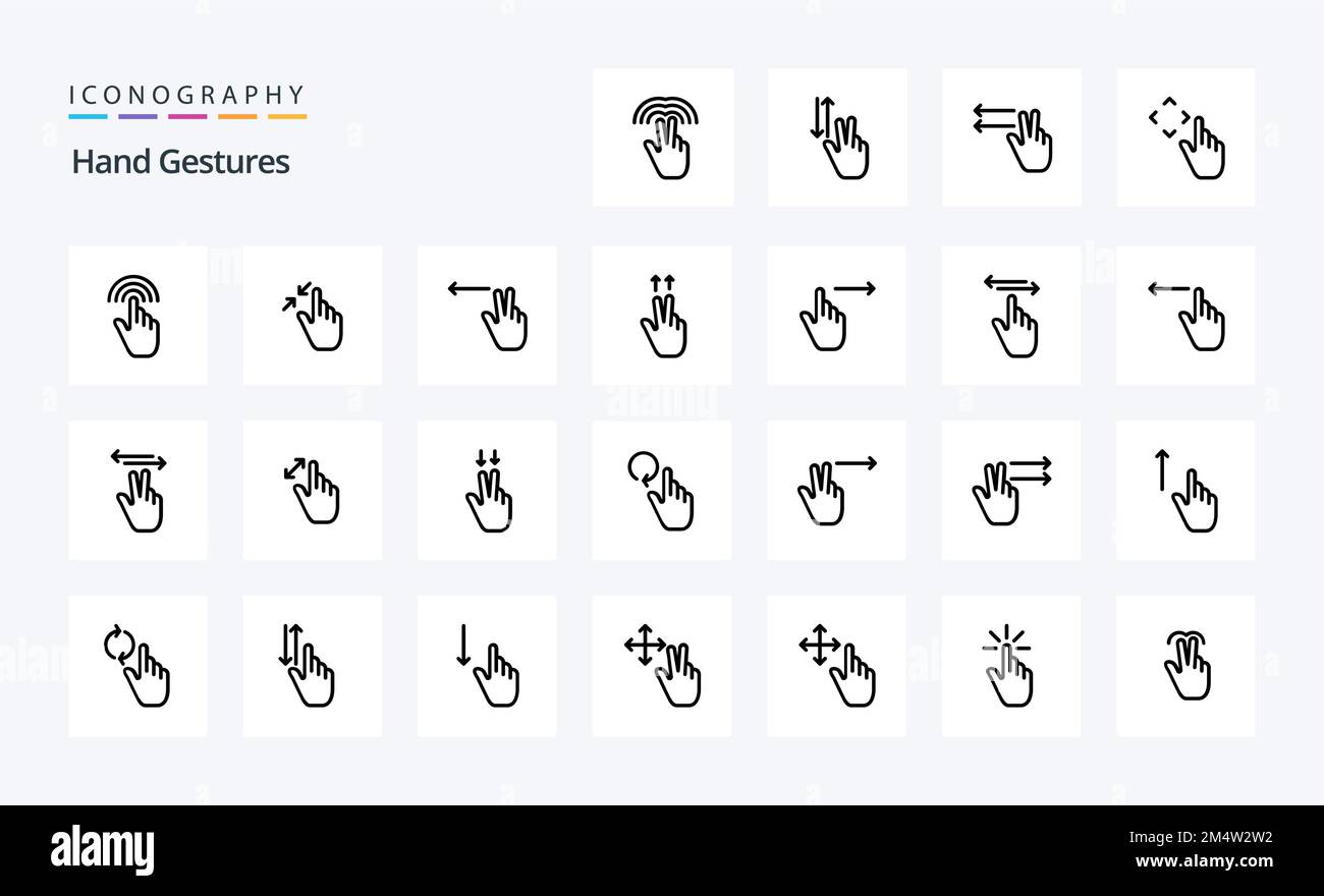 25 Hand Gestures Line icon pack Stock Vector Image & Art - Alamy 25 Hand Gestures Line icon pack Stock Vector Image & Art - Alamy