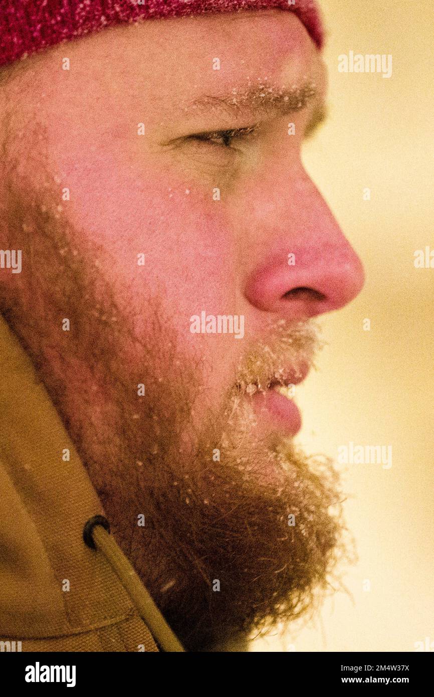 Columbus, Ohio, USA. 23rd Dec, 2022. The beard of LUKE HANNAN is ...
