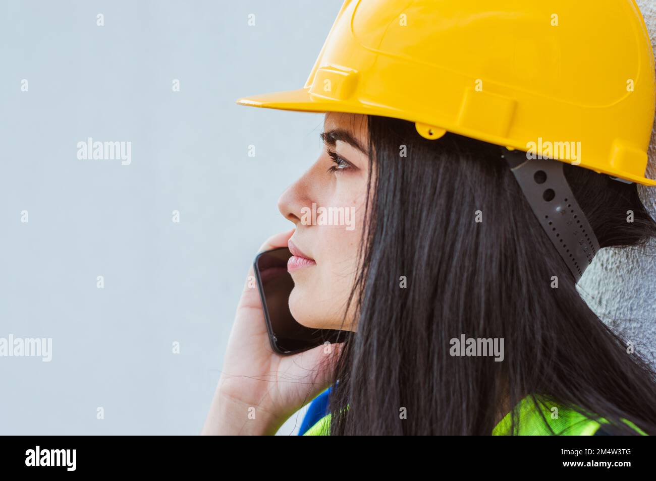 young long haired venezuelan caucasian engineer latina woman, wearing ...
