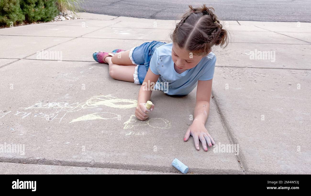 Kids chalk art Stock Photo - Alamy