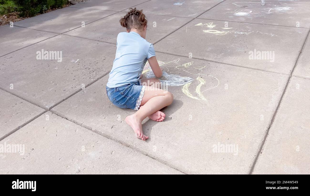 Kids chalk art Stock Photo - Alamy