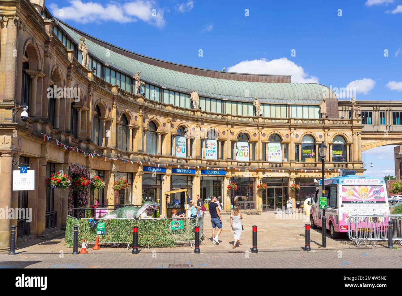 Harrogate Yorkshire Ice cream van outside Victoria Shopping Centre ...