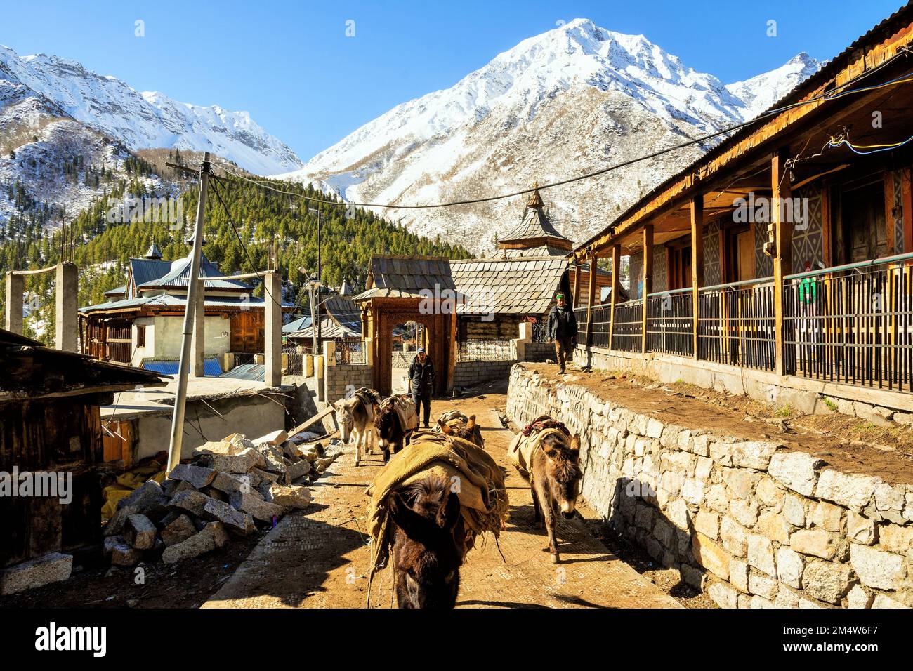 Chhitkul village, Chitkul, Kinnaur district, Himachal Pradesh, India ...