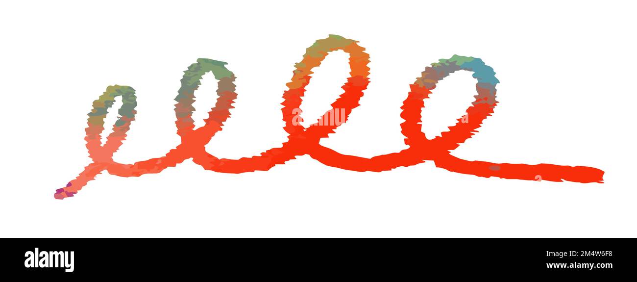 colored abstract brush line. Vector illustration Stock Vector Image ...