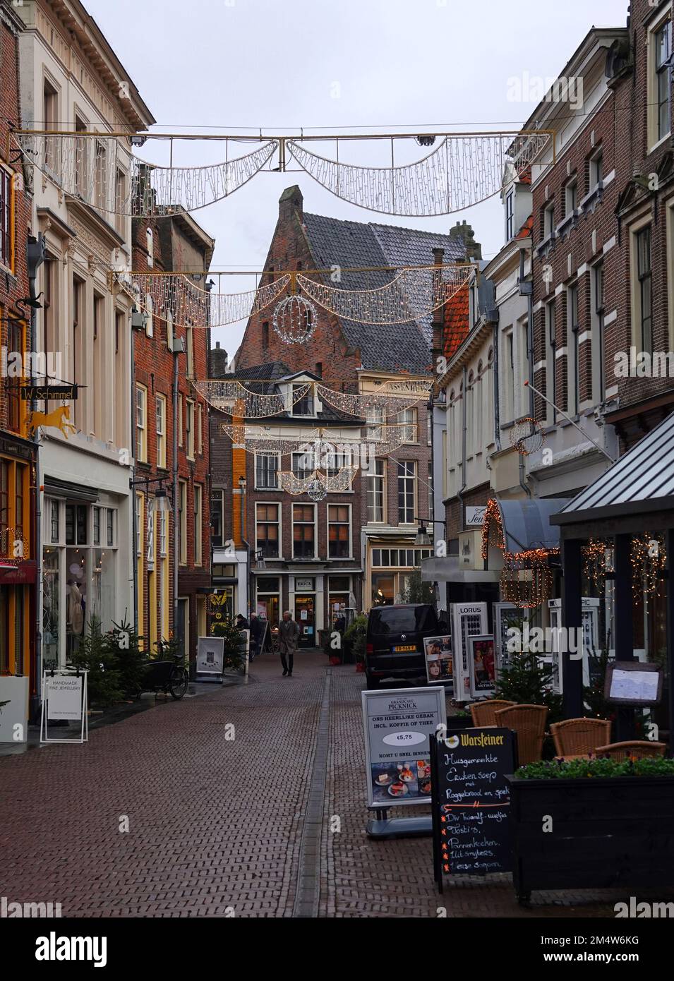 Zutphen, Netherlands - Dec 21 2022 View of a street called ...
