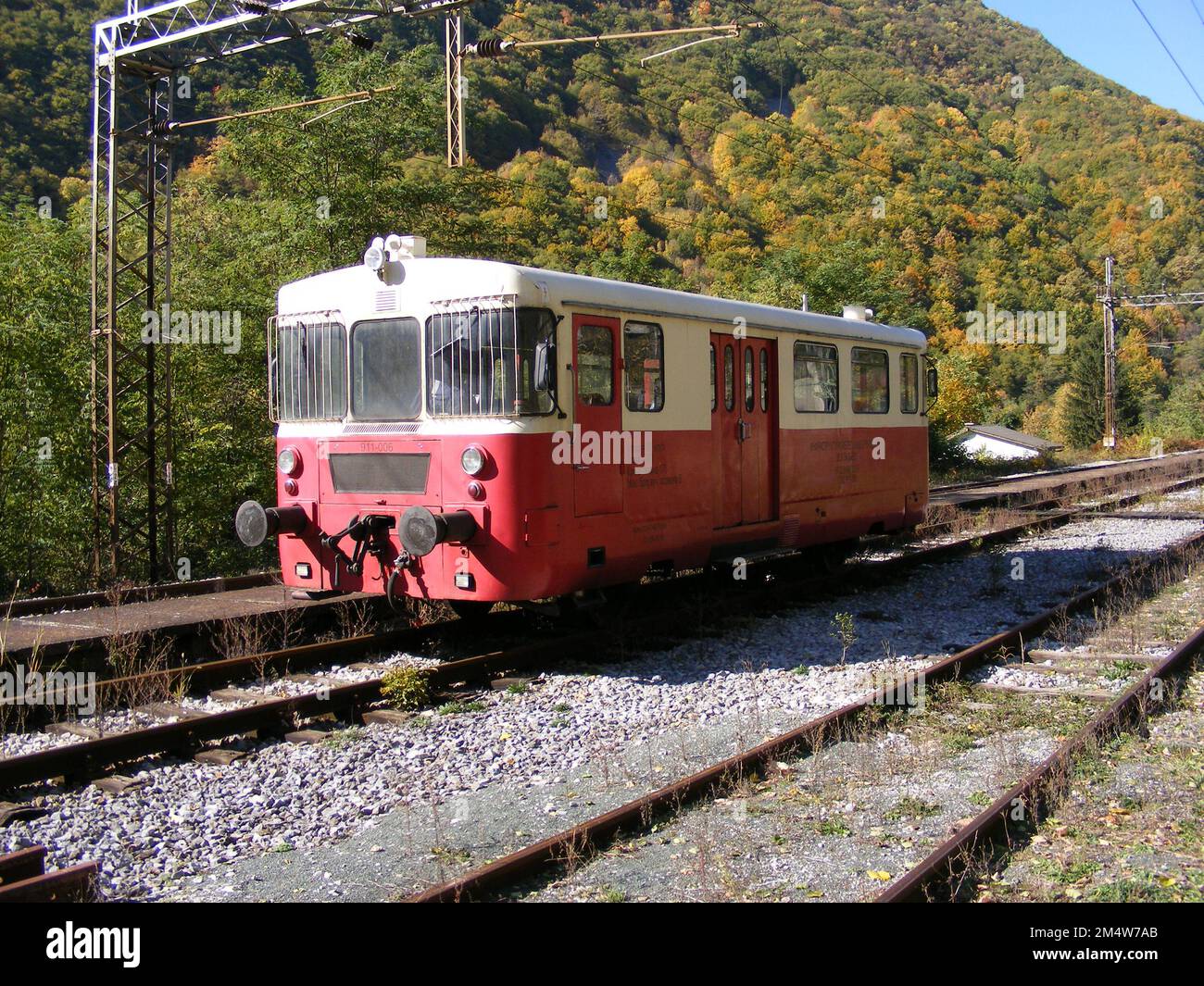 Old train in a abandoned train station in forest Stock Photo - Alamy