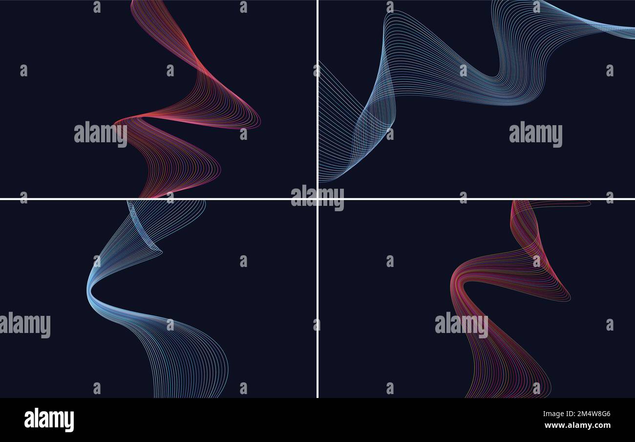 Wave curve abstract vector backgrounds for a contemporary and clean ...