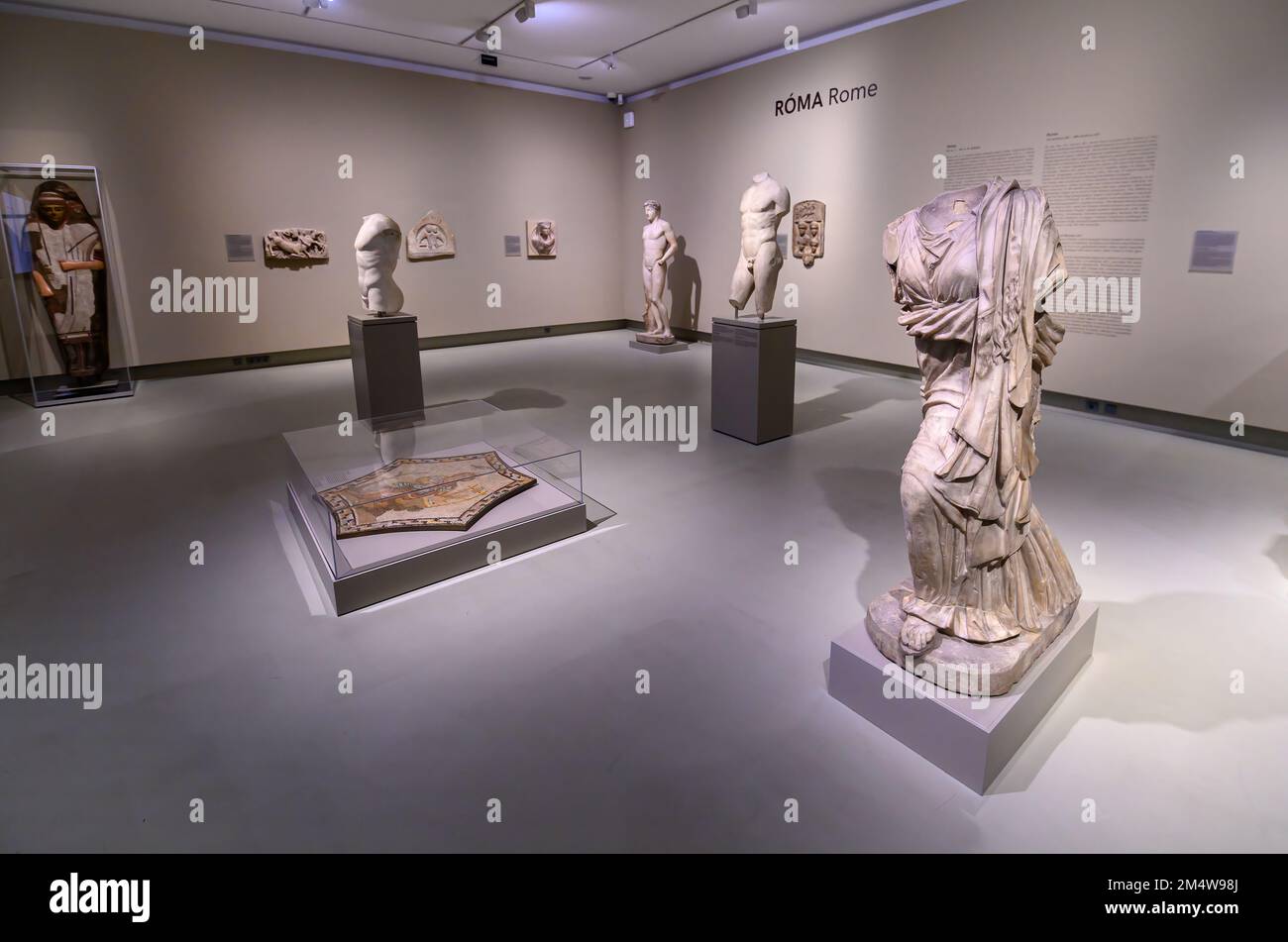 Budapest, Hungary. Interior of the Museum of Fine Arts. Ancient Greek ...