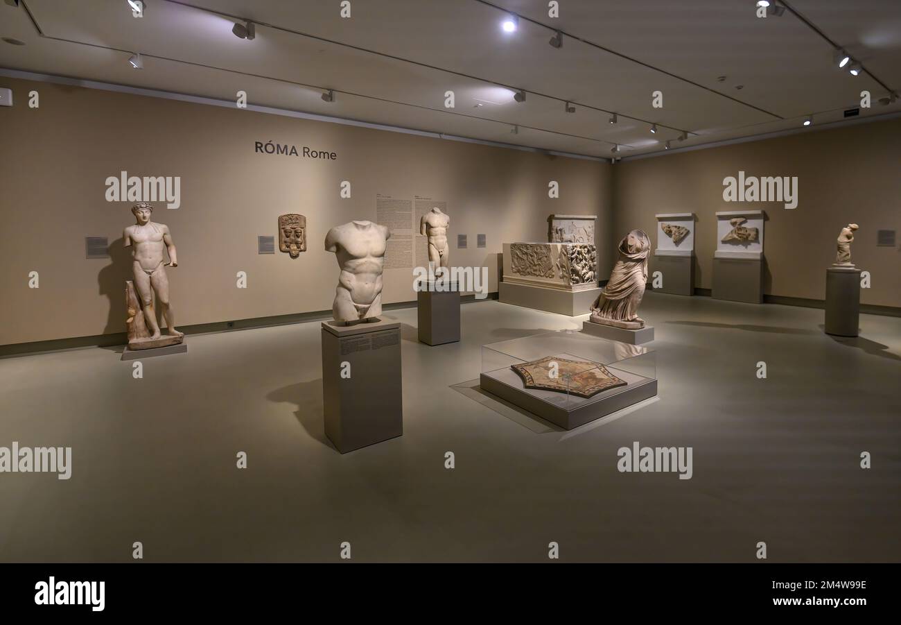 Budapest, Hungary. Interior of the Museum of Fine Arts. Ancient Greek ...
