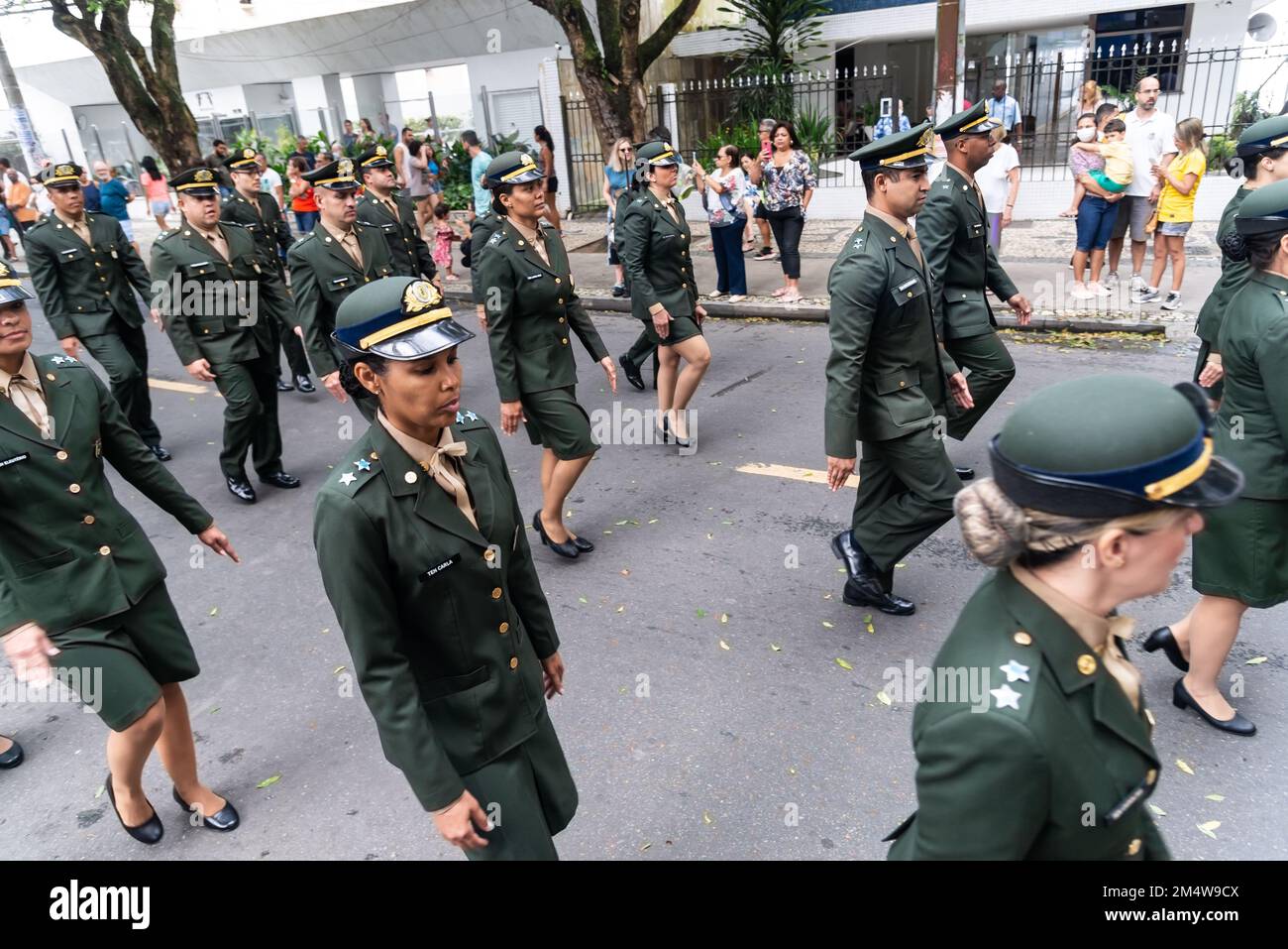 The female soldiers of the Brazilian army parading Stock Photo - Alamy