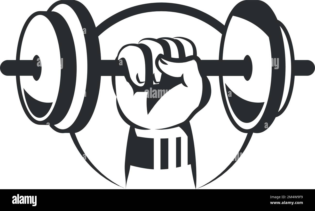 hand lifting weight gym Stock Vector Image & Art - Alamy
