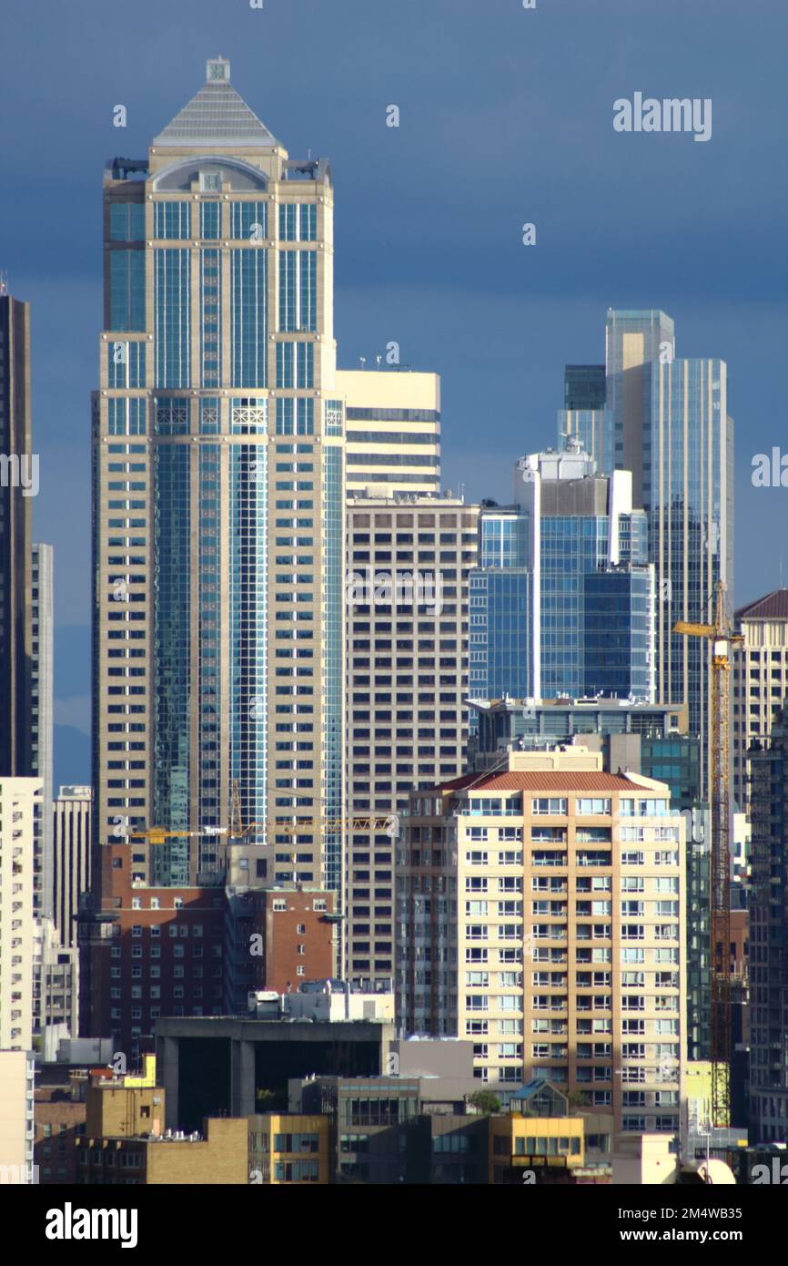 The famous Washington State skyline from queen Ann park Stock Photo - Alamy