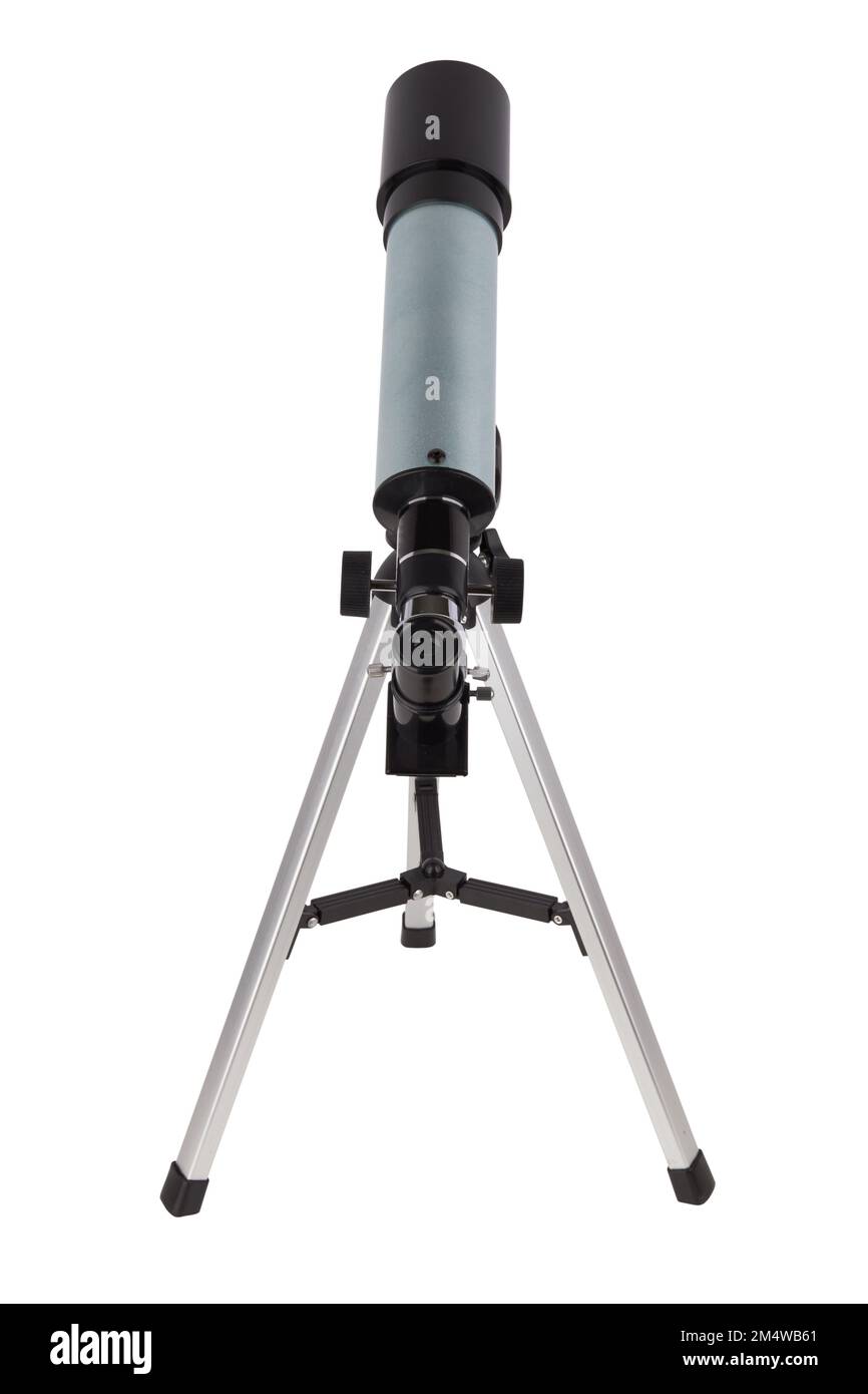 Modern telescope isolated on a white background Stock Photo - Alamy