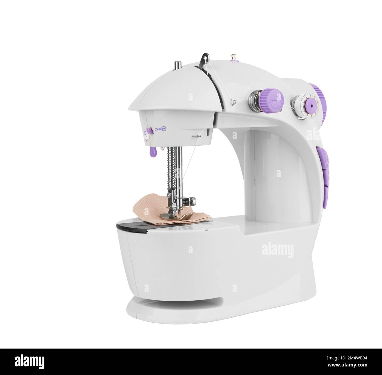 Sewing machine isolated on a white background Stock Photo - Alamy