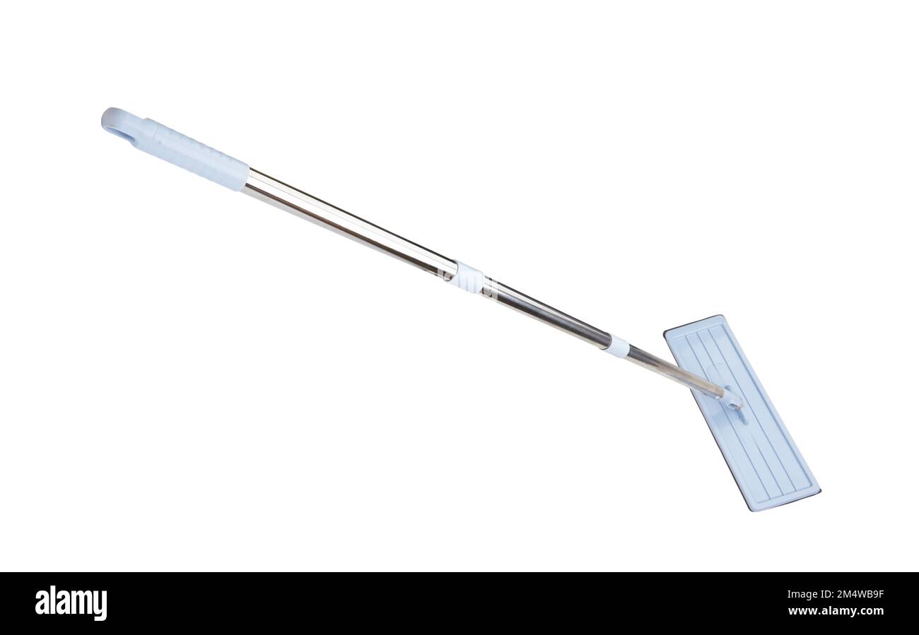 Blue plastic mop isolated on white background Stock Photo - Alamy