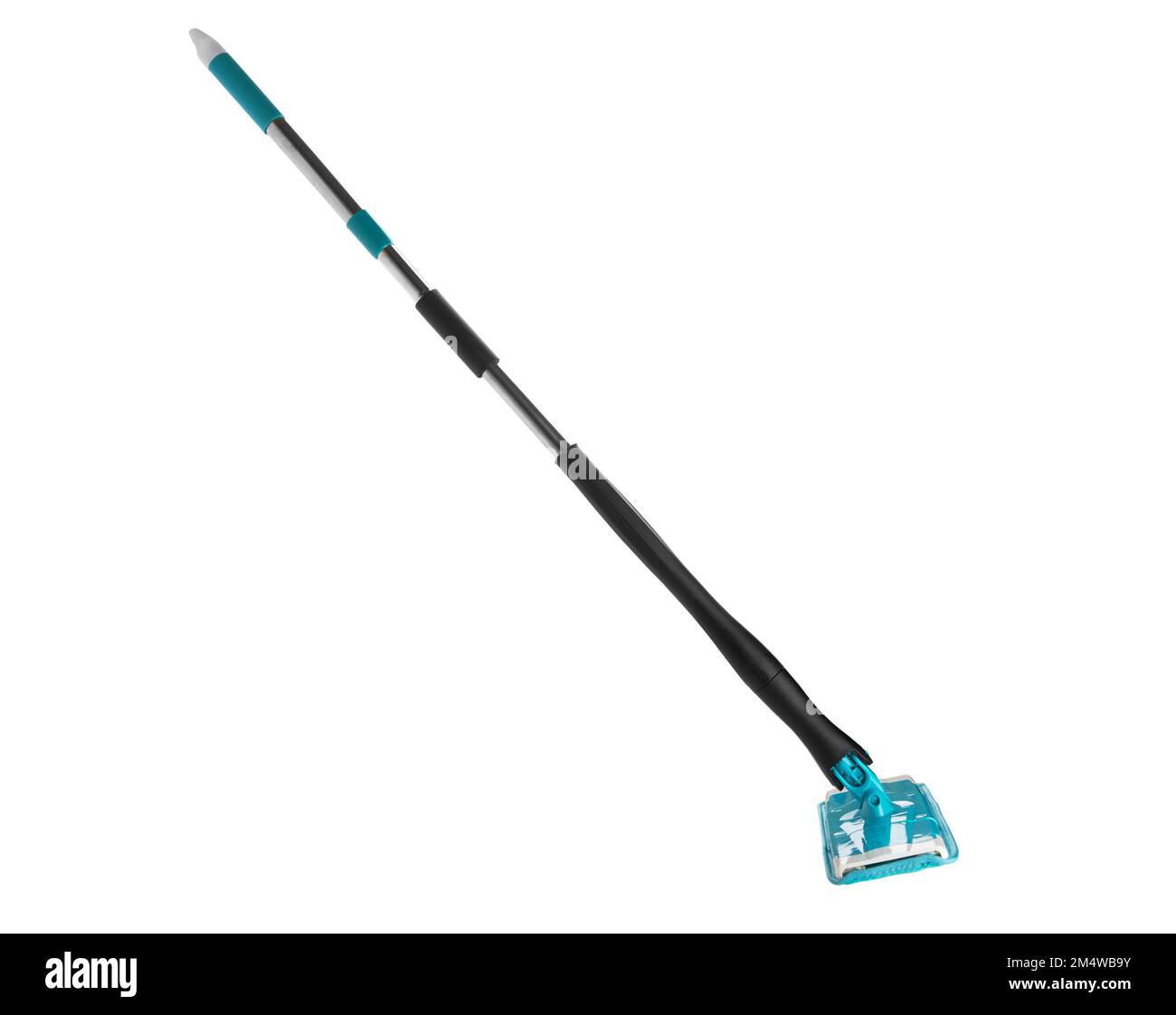 Blue plastic mop isolated on white background Stock Photo - Alamy