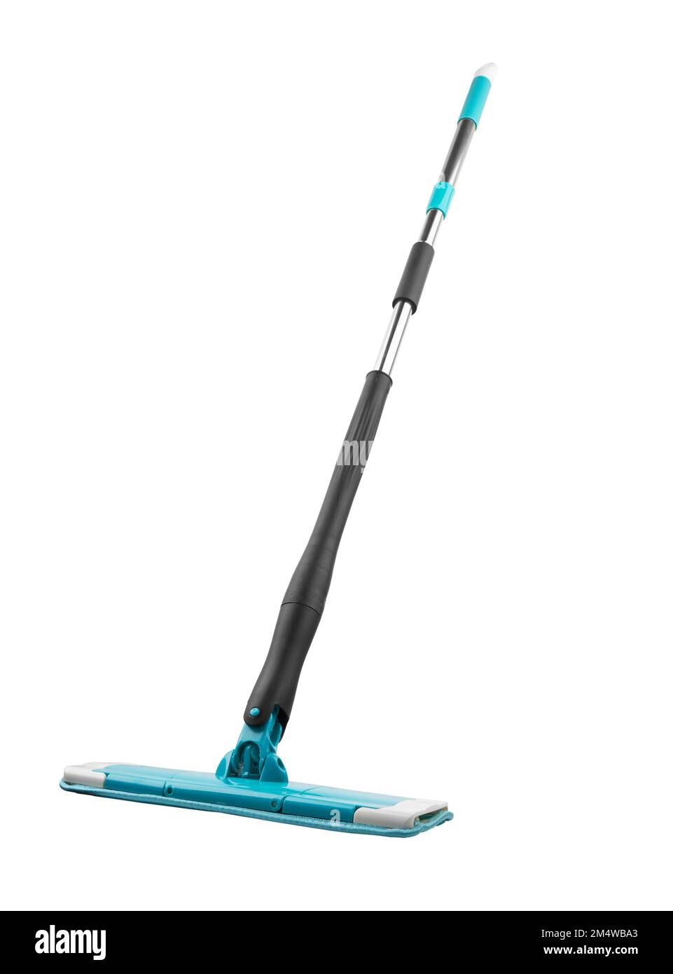 Blue plastic mop isolated on white background Stock Photo - Alamy