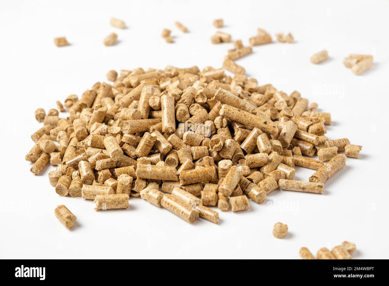 Wooden Pellets with Thermostat. Thermostatic Valve Head Isolated on ...