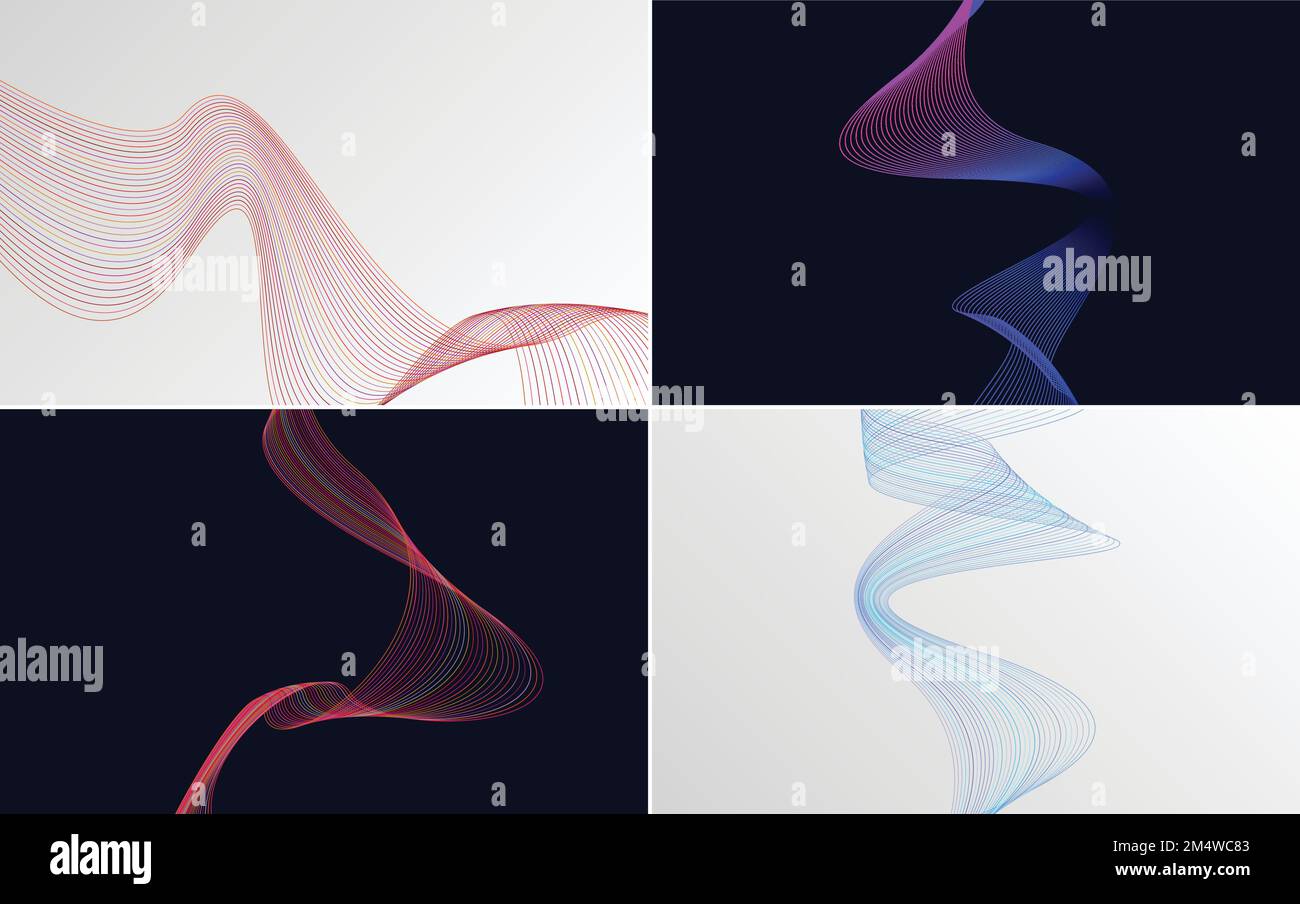 Add a fresh look to your design with this set of 4 vector line ...