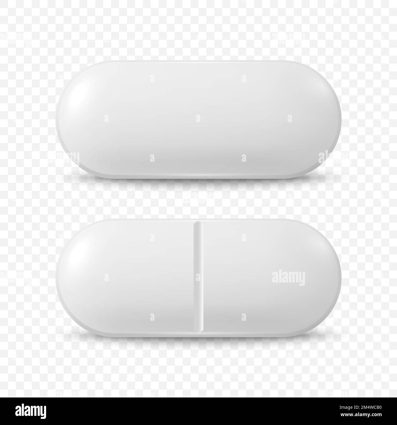 Vector 3d Realistic White Pharmaceutical Medical Pill, Capsule, Tablet ...