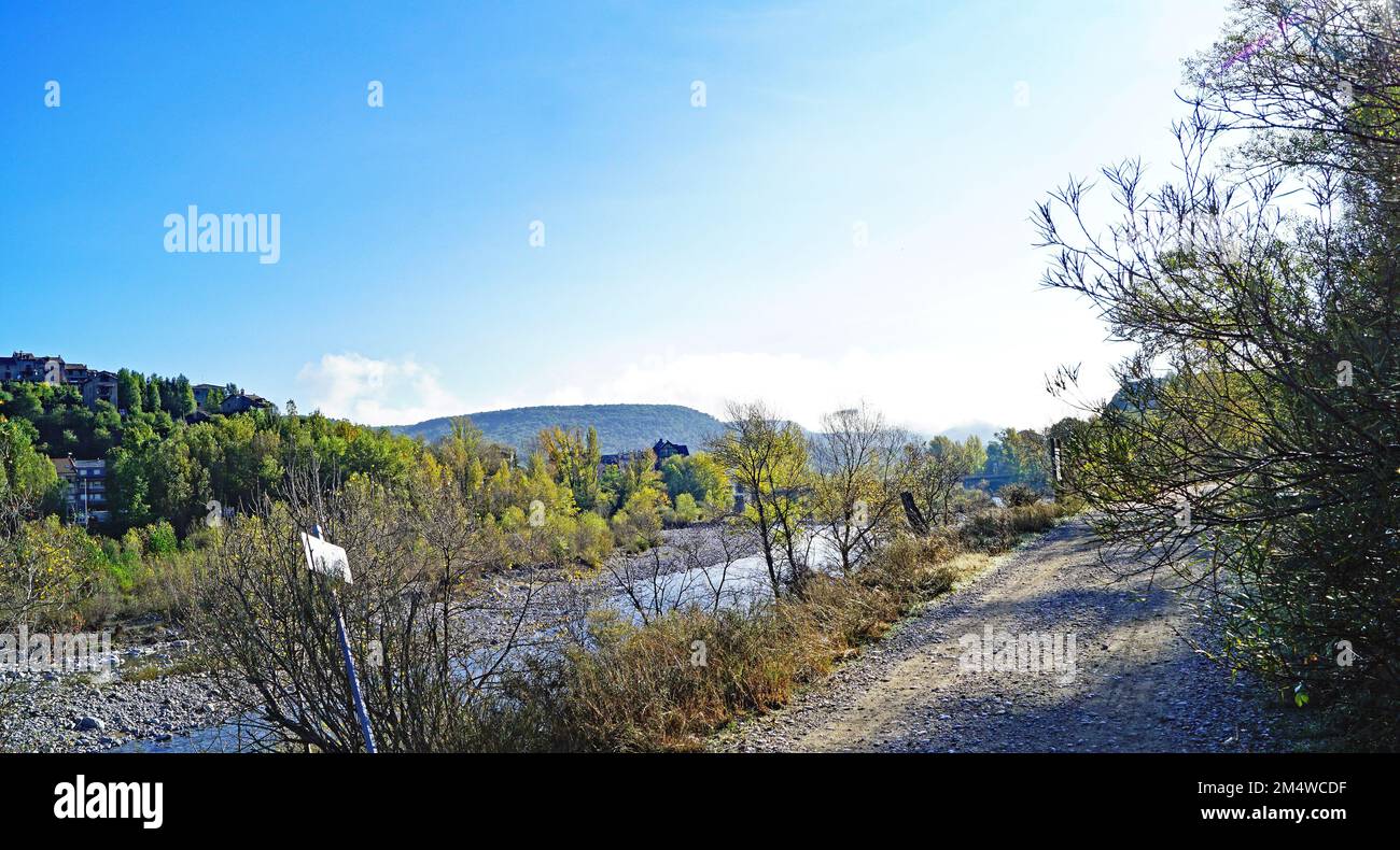 Ara River in the province of Huesca, Aragon, Spain, Europe Stock Photo ...