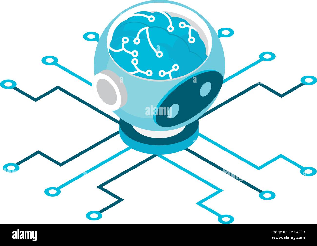 robot brain AI icon Stock Vector Image & Art - Alamy