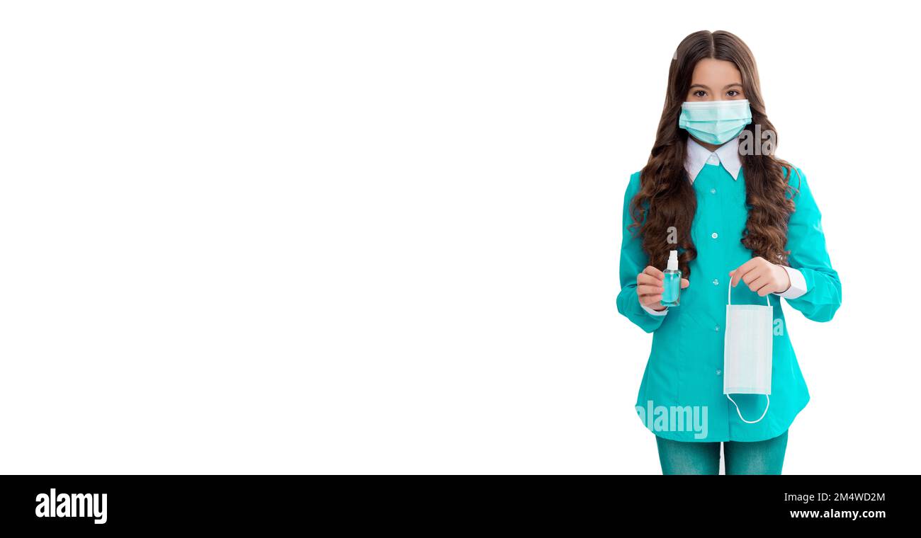 girl holding sanitizer for hygiene. girl hold sanitizer for sanitation ...