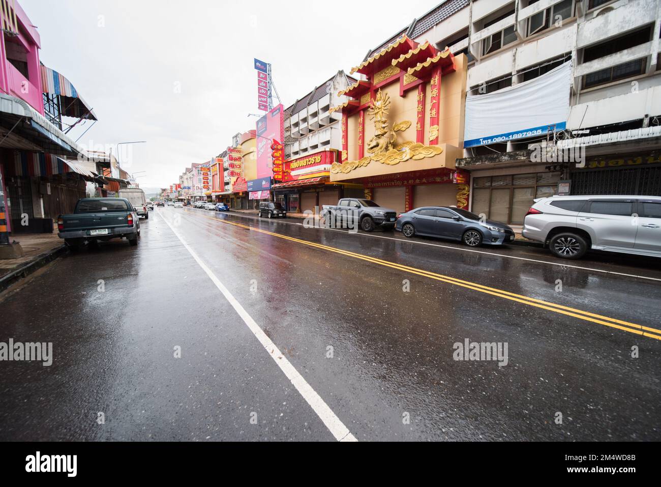 Mukdahan, Thailand, august 21, 2022. some street views from mukdahan ...
