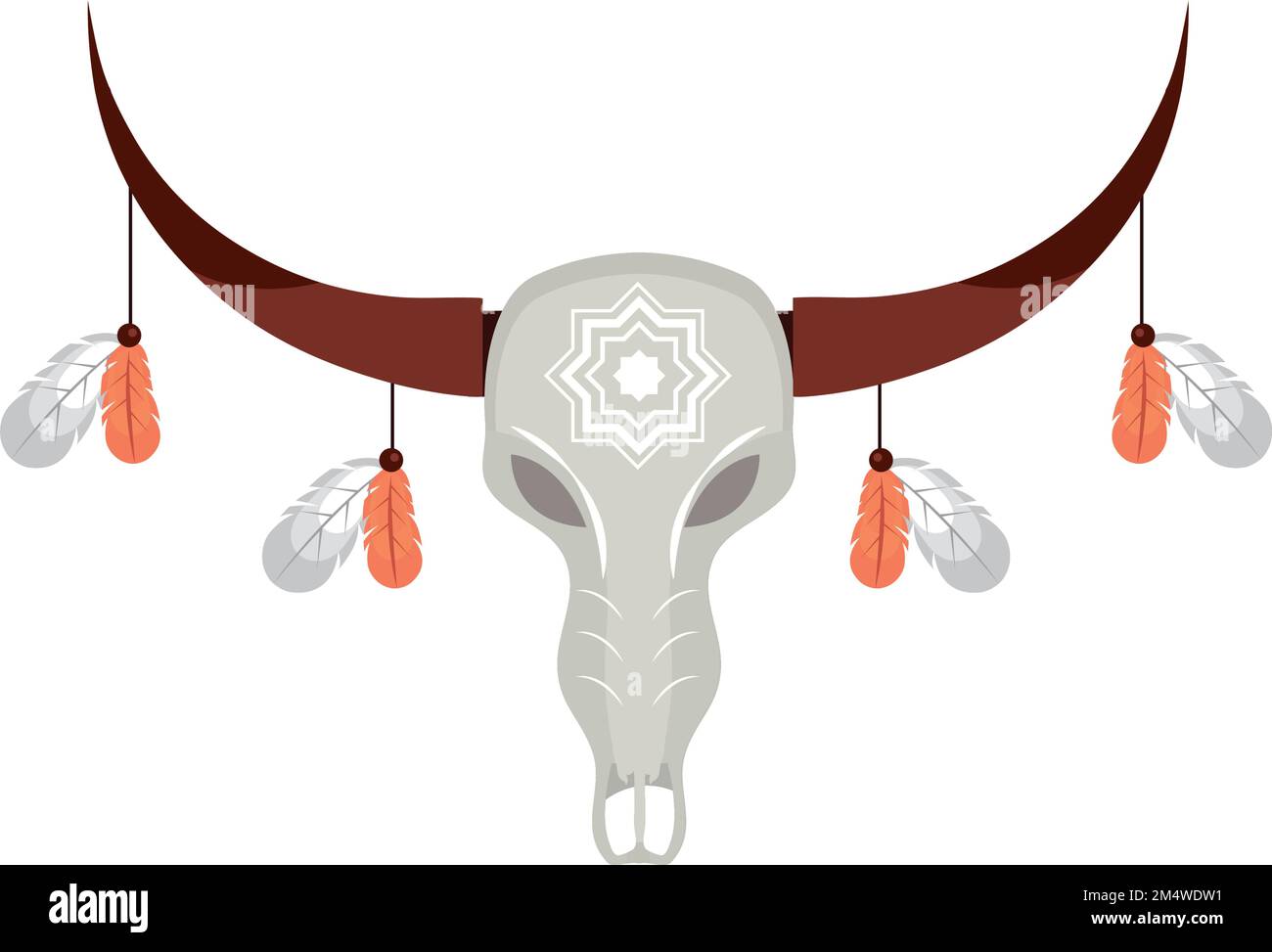 Cow skull native american Cut Out Stock Images & Pictures - Alamy