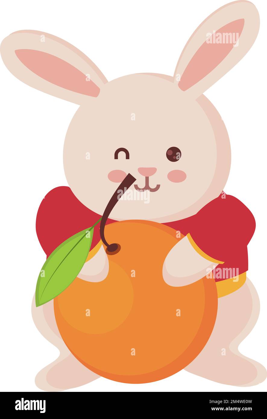 chinese new year rabbit and orange Stock Vector Image & Art - Alamy