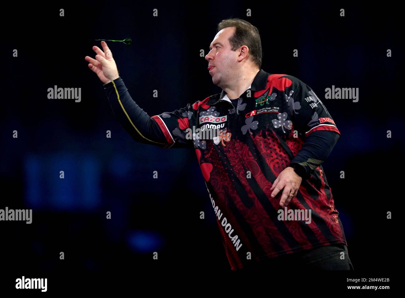 Brendan Dolan during his match against Jimmy Hendriks during day nine ...