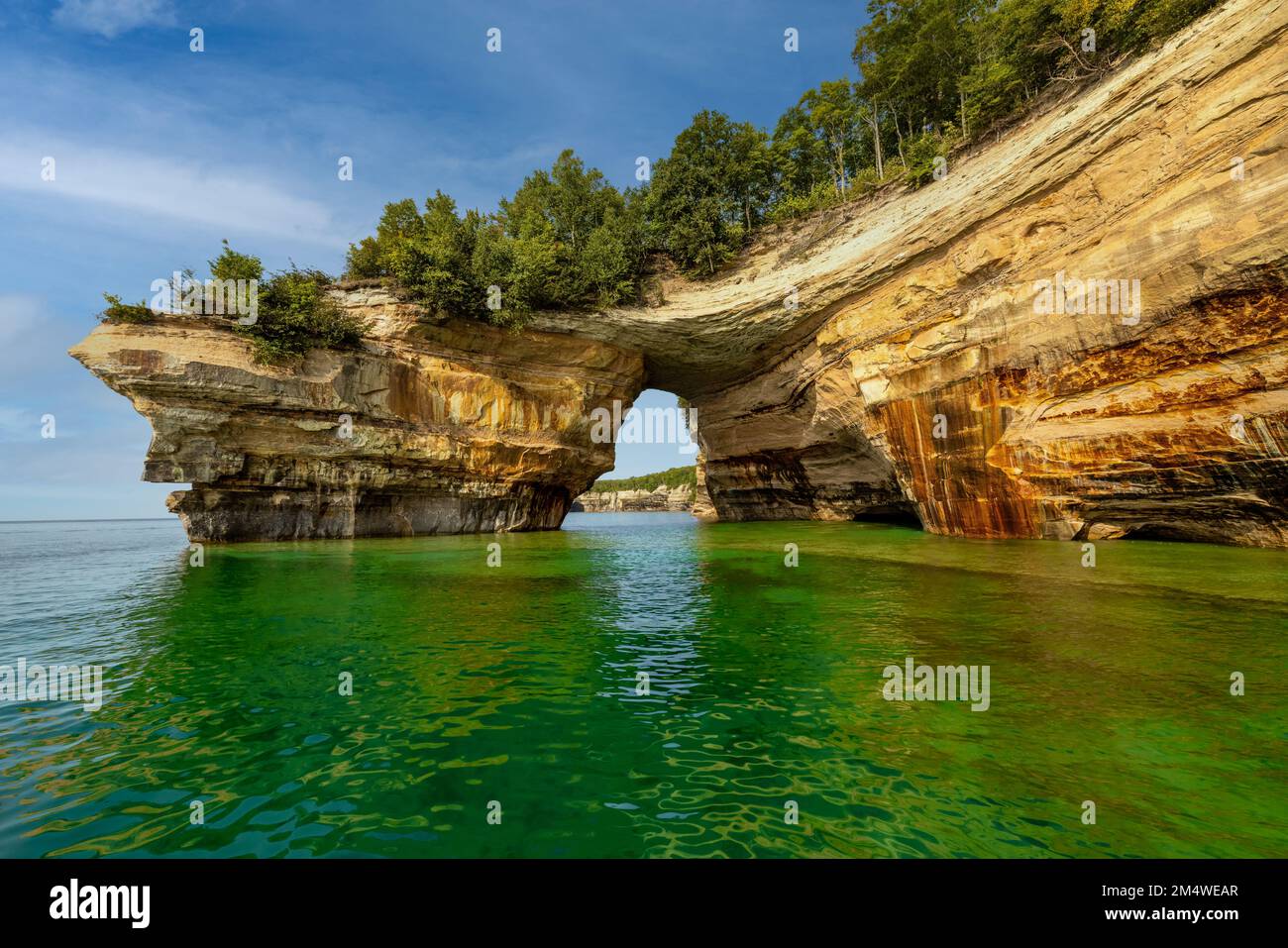 Lovers Leap at Pictured Rocks National Lakeshore on the shores of Lake ...